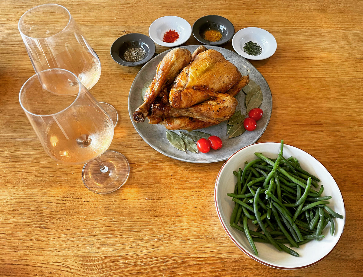 Livraison Poulet rôti Label rouge et ses Haricots verts (4 Personnes ...